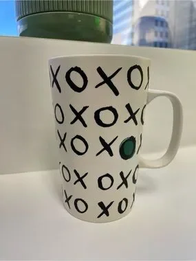 Starbucks | Dining | Starbucks White Mug With Black Xoxo Pattern And ...